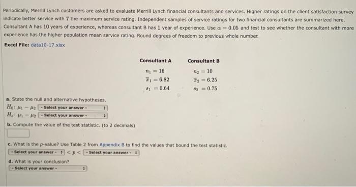 Solved Periodically, Merrill Lynch customers are asked to | Chegg.com