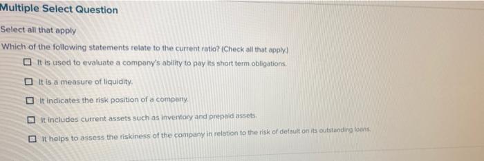 Solved Multiple Select Question Select all that apply Which | Chegg.com