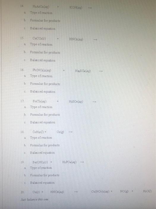 Solved X7.4 - Predicting Reaction Products Name Directions: | Chegg.com