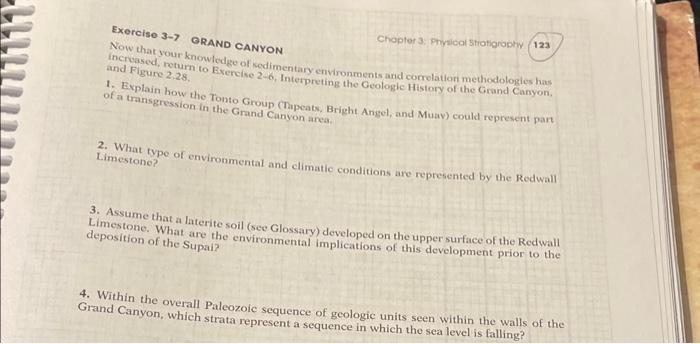 Solved Exercise 3-7 GRAND CANYON Now that your knowledge of | Chegg.com