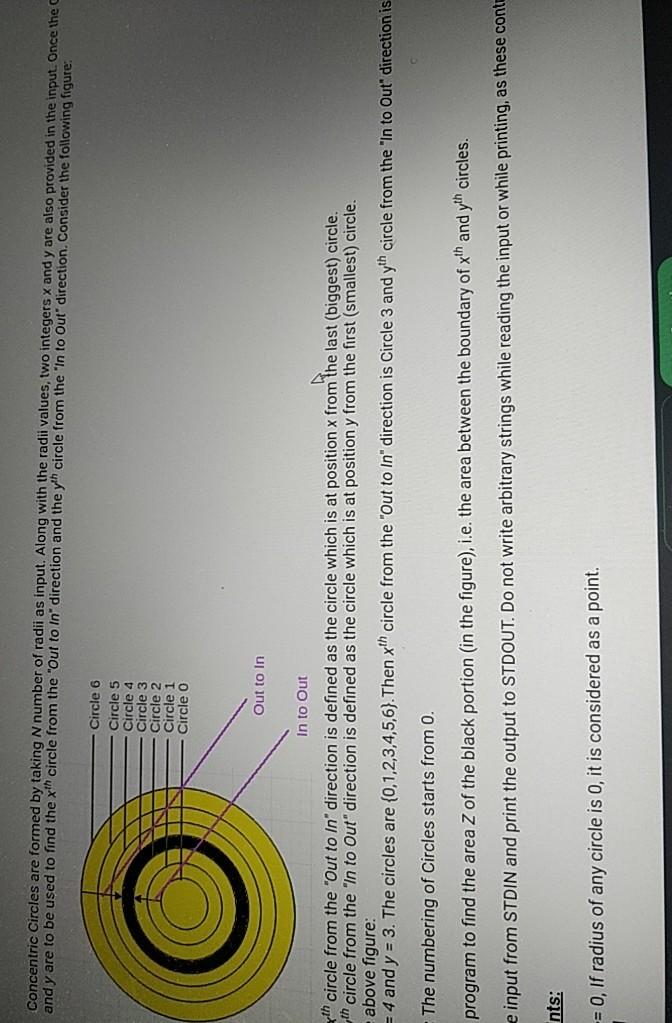 Solved Concentric Circles are formed by taking N number of | Chegg.com