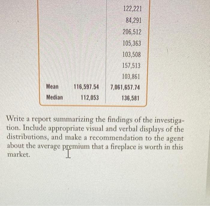 Solved Write a report summarizing the findings of the | Chegg.com