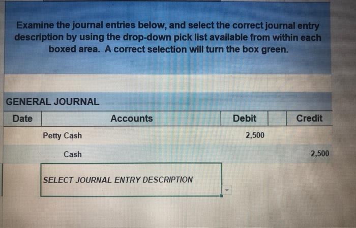 Solved Examine the journal entries below, and select the | Chegg.com