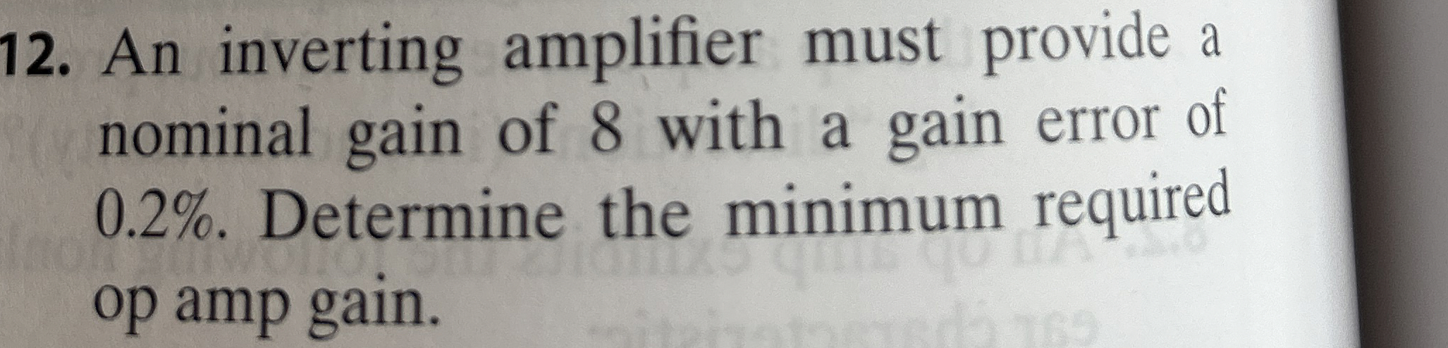 Solved An inverting amplifier must provide a nominal gain of | Chegg.com
