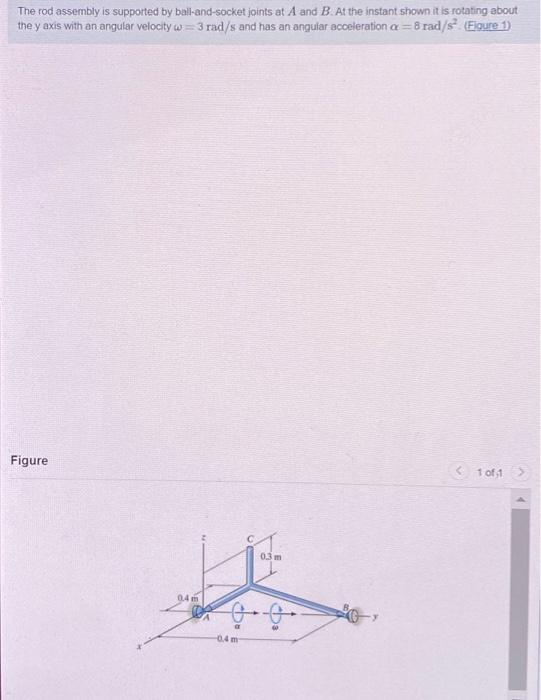 Solved The rod assembly is supported by ball-and-socket | Chegg.com