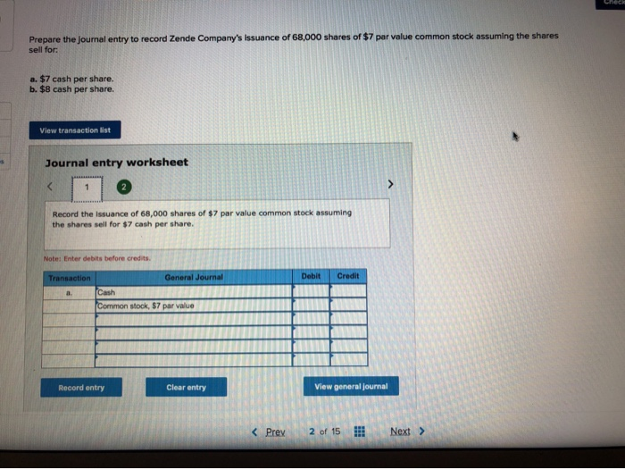 Solved Prepare The Journal Entry To Record Zende Company s Chegg