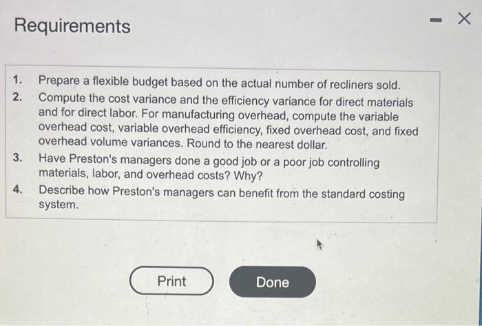 Solved Requirements 1. Prepare a flexible budget based on | Chegg.com
