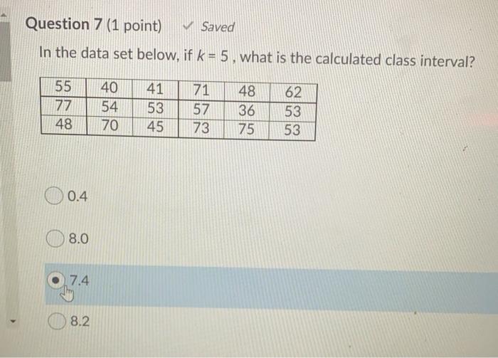 Solved Question 3 (1 point) A data set has n = 200. The | Chegg.com