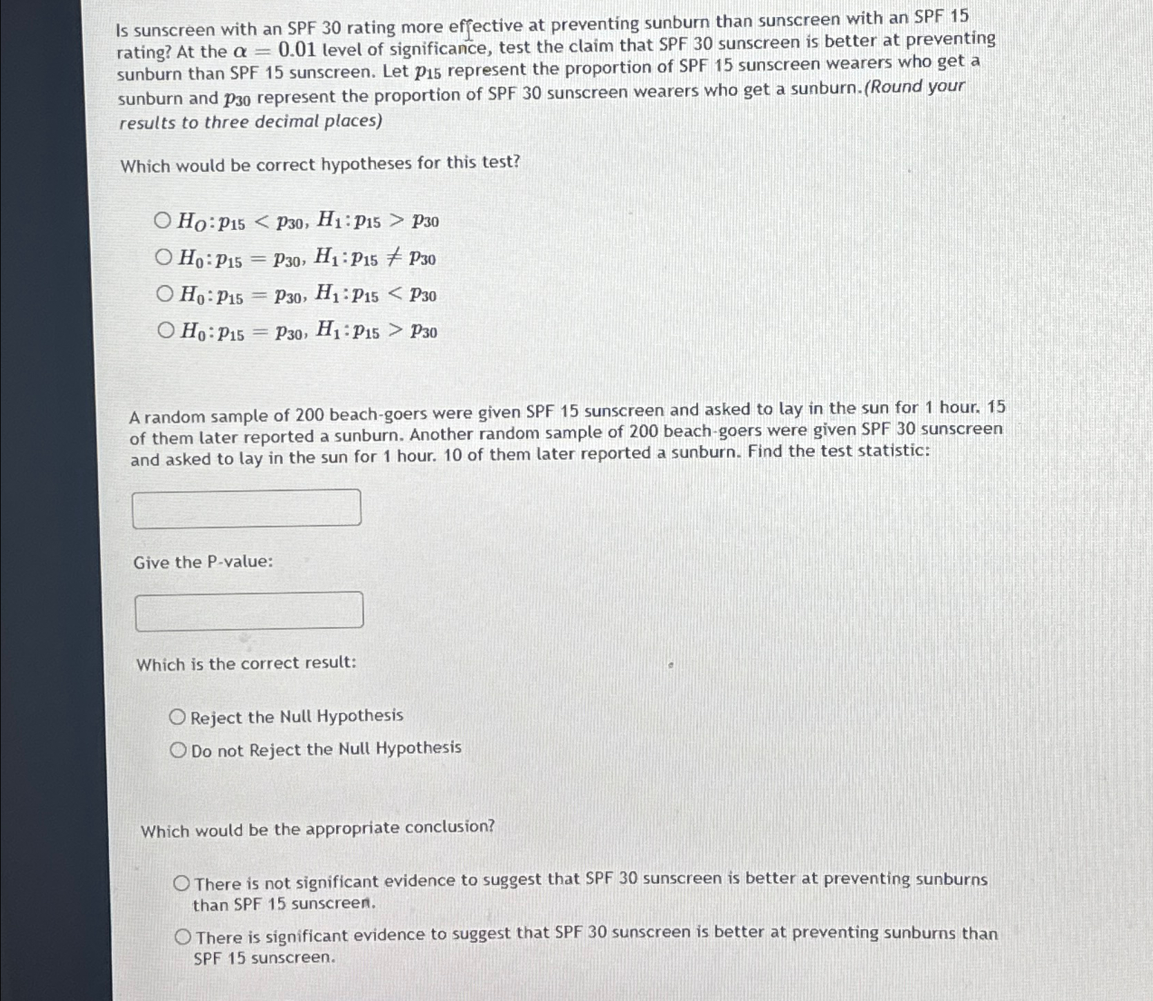 Solved Is sunscreen with an SPF 30 ﻿rating more effective at | Chegg.com