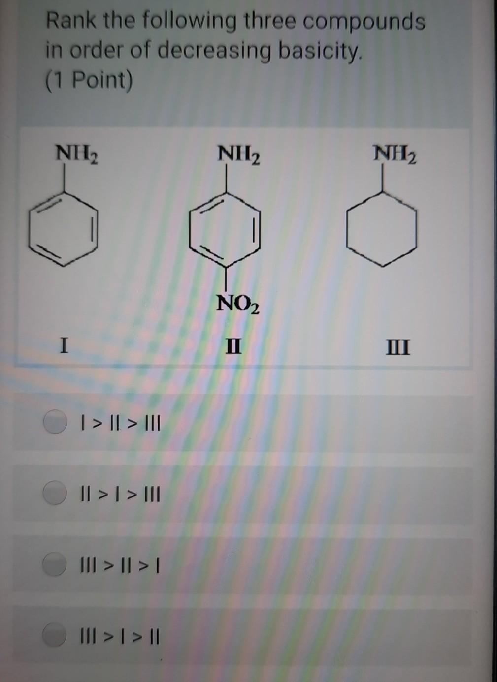 Solved Rank the following three compounds in order of | Chegg.com
