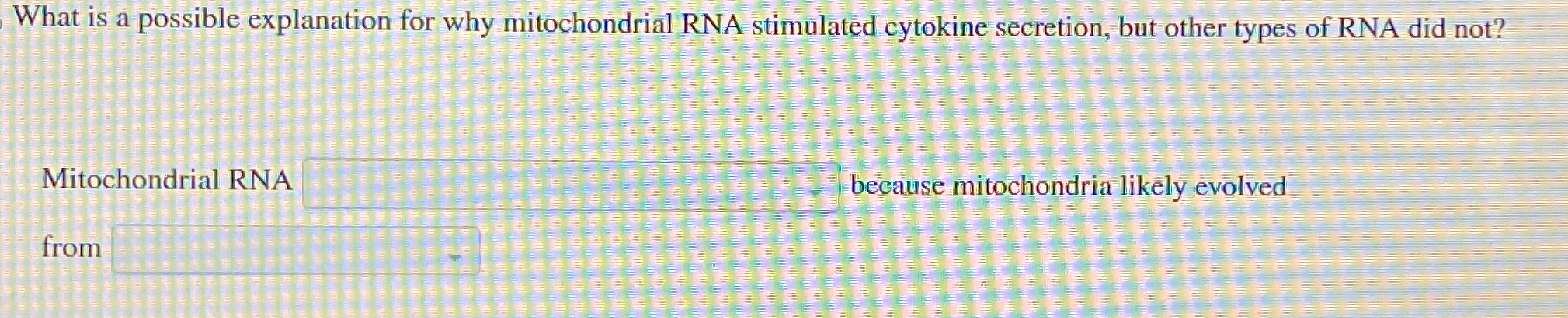 Solved What is a possible explanation for why mitochondrial | Chegg.com