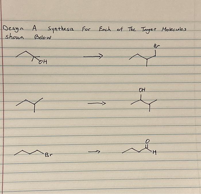 Solved Design A shown Synthesis For Each of The Target | Chegg.com