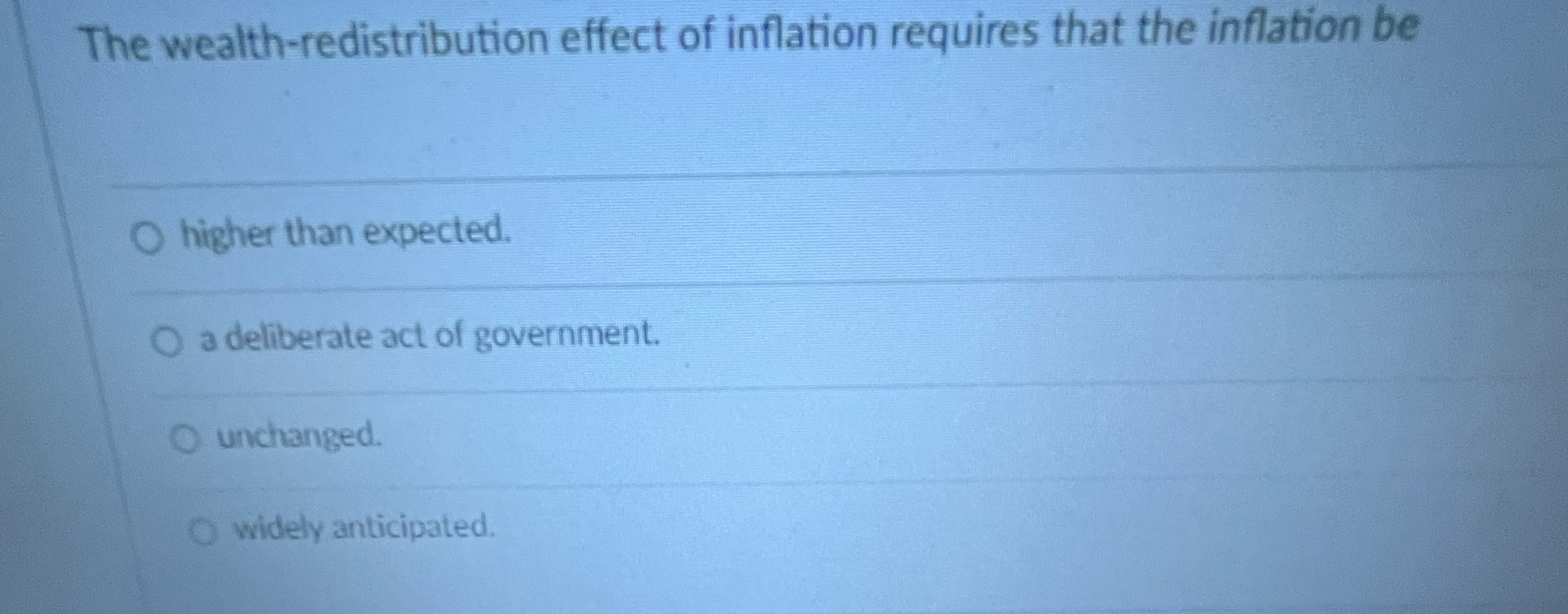 Solved The wealth-redistribution effect of inflation | Chegg.com