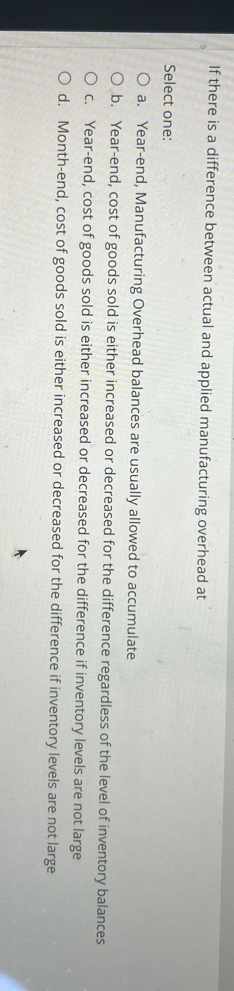 Solved If there is a difference between actual and applied | Chegg.com