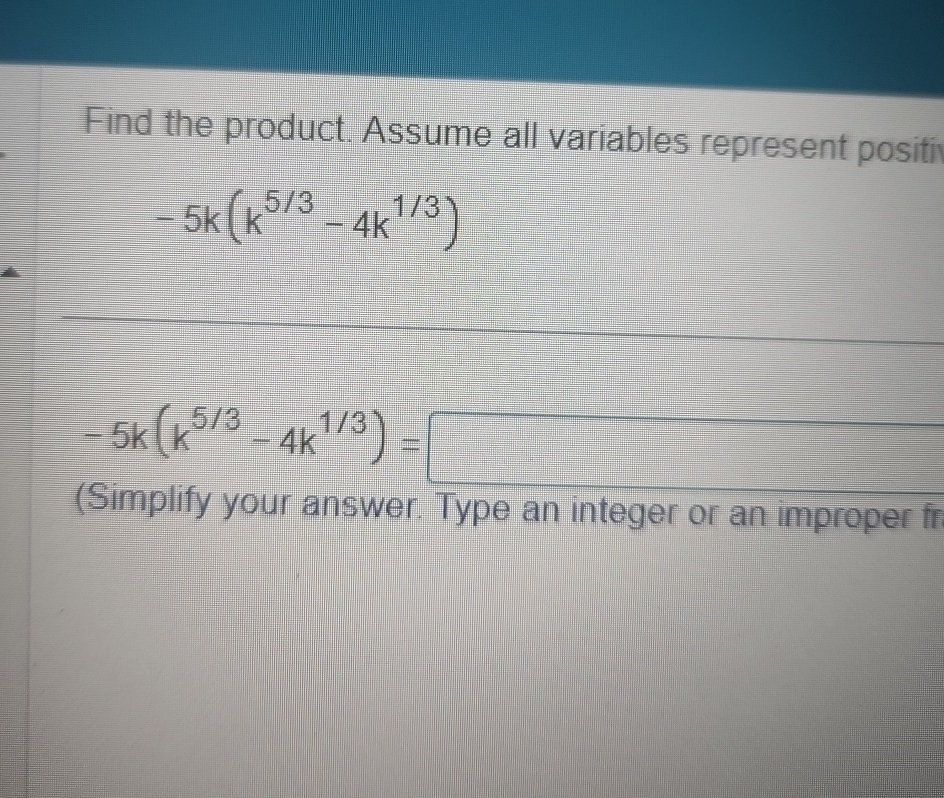 Find the product. Assume all variables represent | Chegg.com