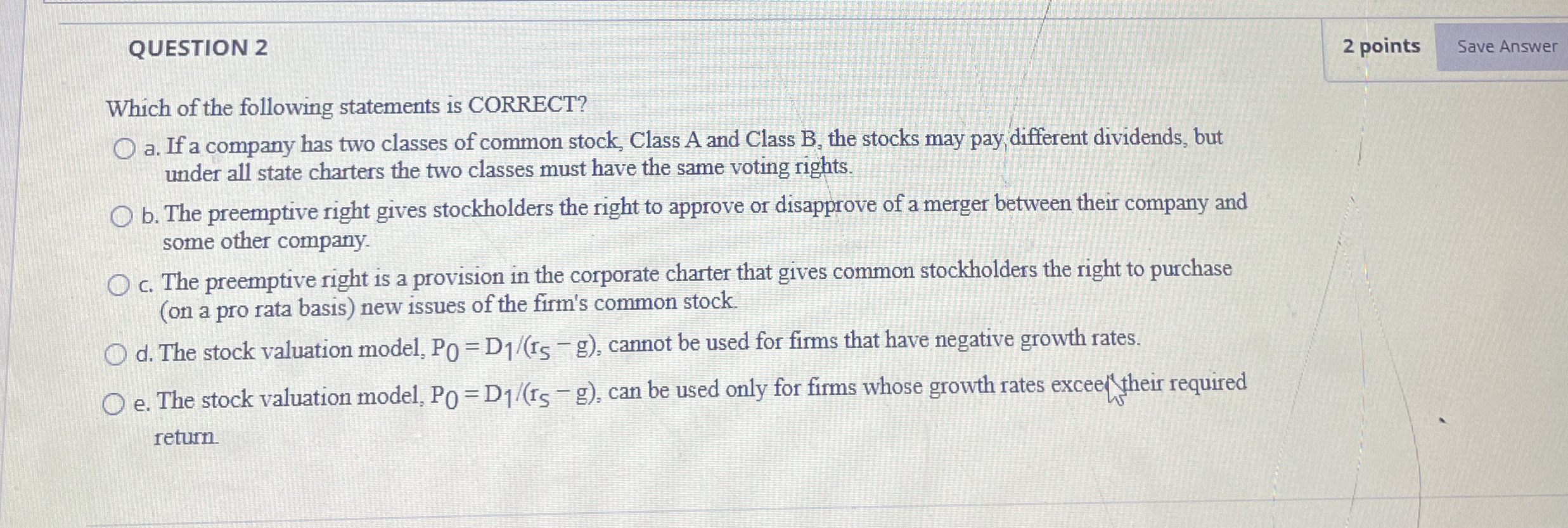 Solved QUESTION 22 ﻿pointsWhich of the following statements | Chegg.com
