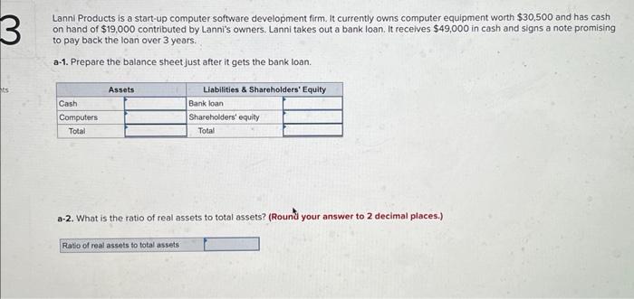 Solved Lanni Products is a start-up computer software | Chegg.com