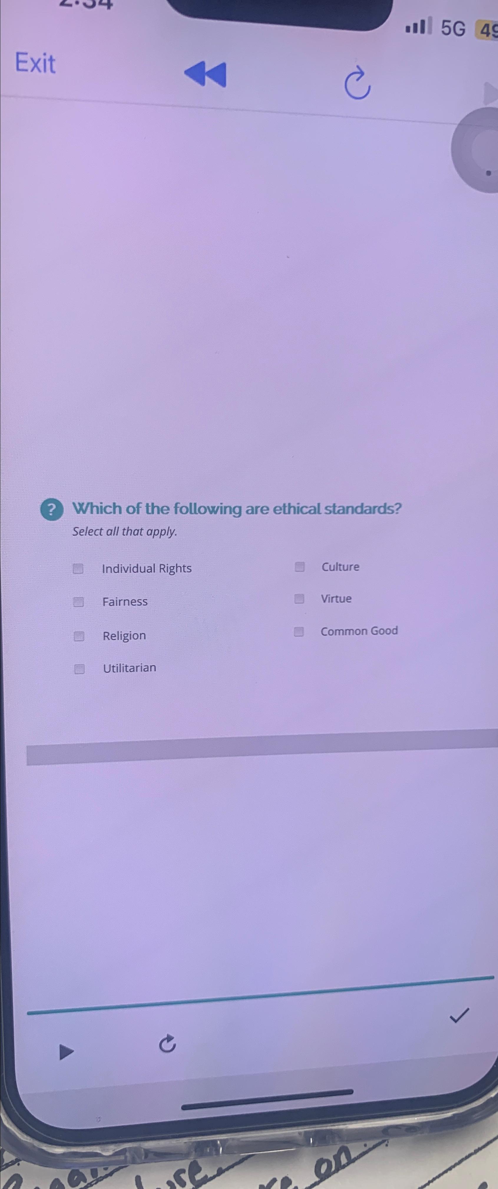 Solved ExitcWhich of the following are ethical standards? | Chegg.com