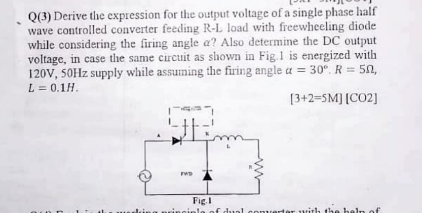 Solved Q(3) ﻿Derive the expression for the output voltage of | Chegg.com