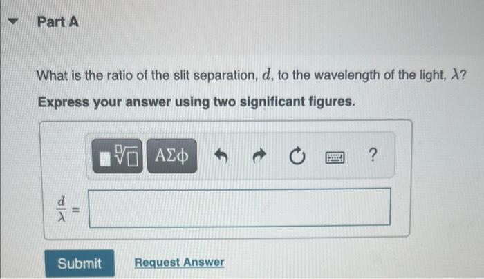 Solved In Young's two-slit experiment, the first dark fringe | Chegg.com