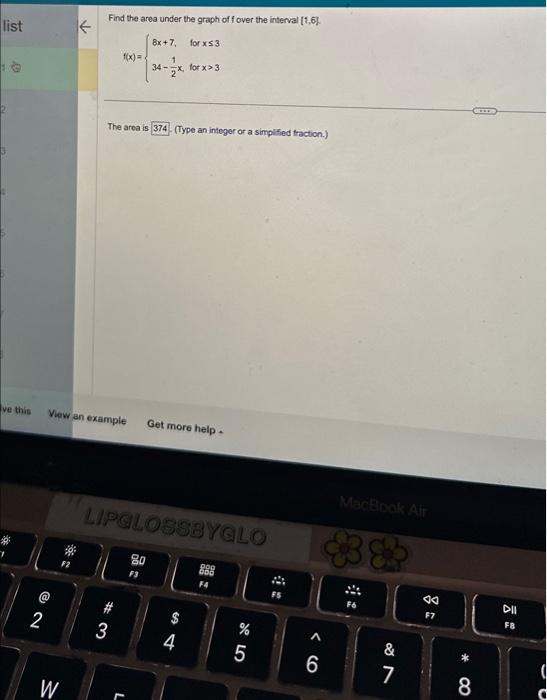 Solved list 2 3 4 @ 2 W K ve this View an example F2 Find | Chegg.com
