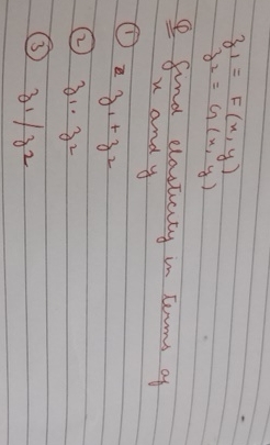 Solved z1=F(x,y)z2=G(x,y)Q find elasticity in terms of x | Chegg.com