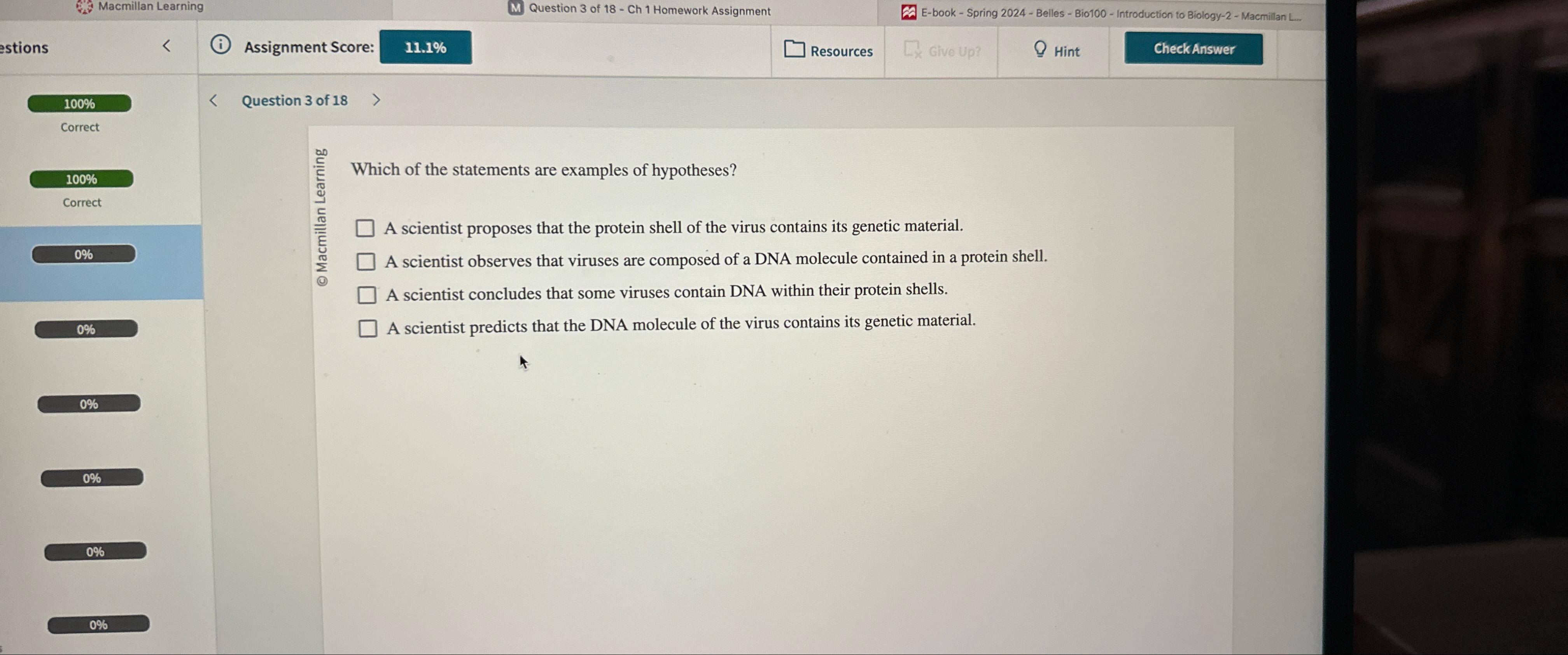 Solved Macmillan LearningQuestion 3 ﻿of 18 - ﻿Ch 1 ﻿Homework | Chegg.com