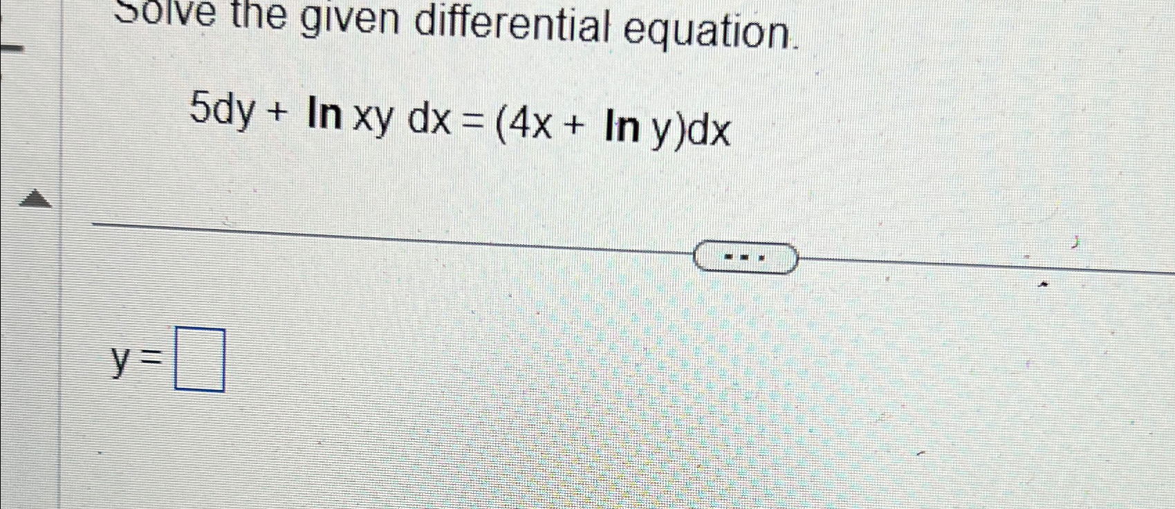 Solved Solve the given differential | Chegg.com