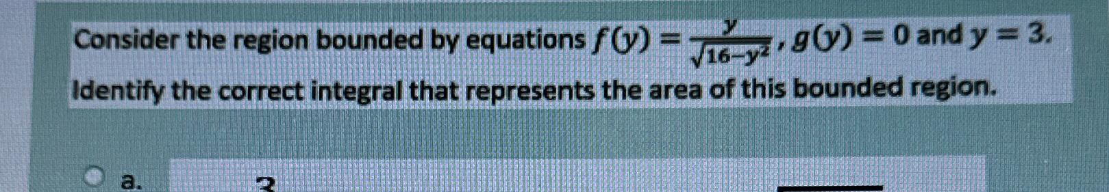 Solved Consider the region bounded by equations | Chegg.com