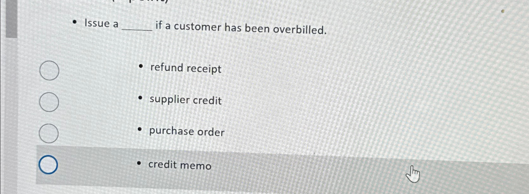 Solved Issue a if a customer has been overbilled.refund | Chegg.com