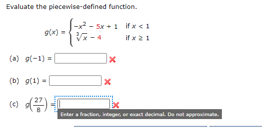Solved Evaluate the piecewise-defined | Chegg.com