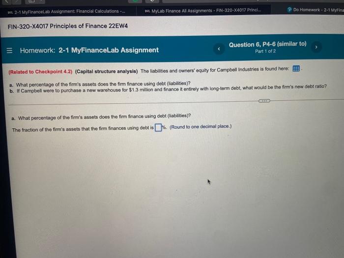 Solved 1st 2-1 MyFinanceLab Assignment: Financial | Chegg.com