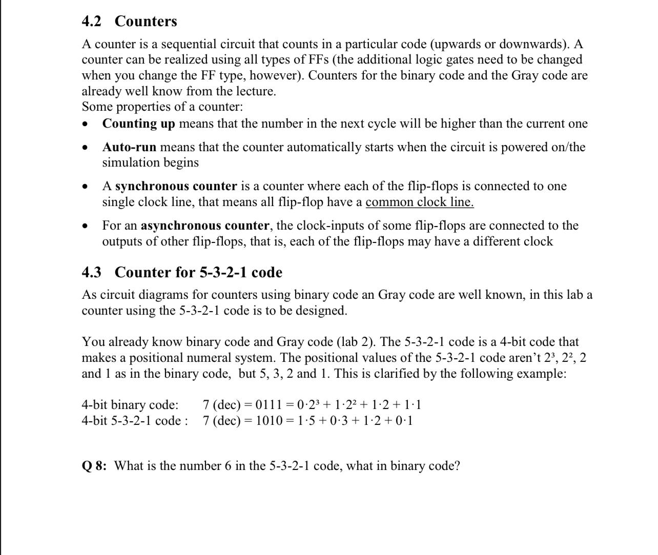 Solved 4.2 ﻿CountersA counter is a sequential circuit that | Chegg.com