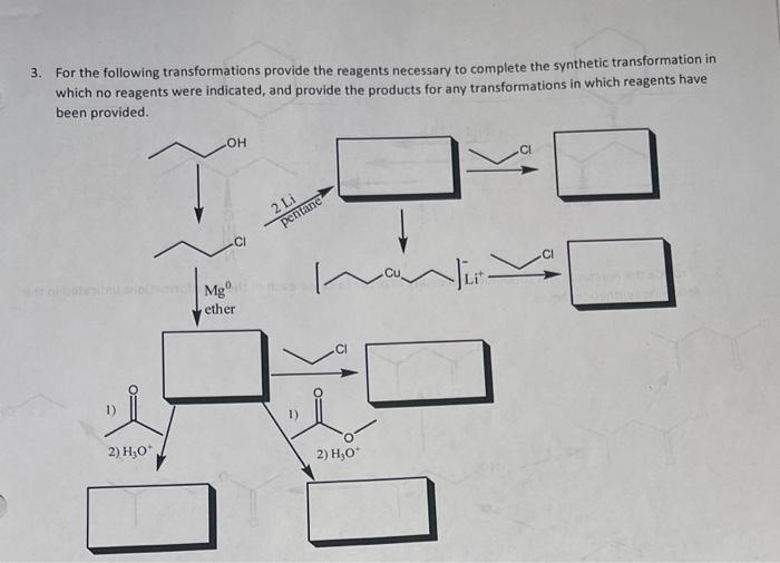 Solved 3. For the following transformations provide the | Chegg.com