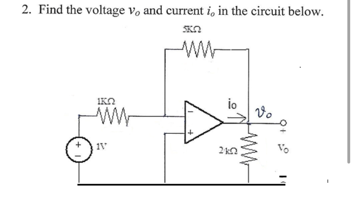 Solved Find the voltage vo ﻿and current io ﻿in the circuit | Chegg.com