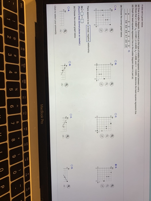 Solved A data set is given below Draw a scatter diagram | Chegg.com