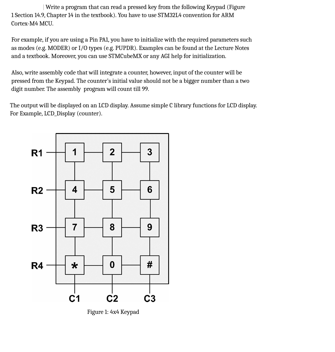 Solved Write a program that can read a pressed key from the | Chegg.com