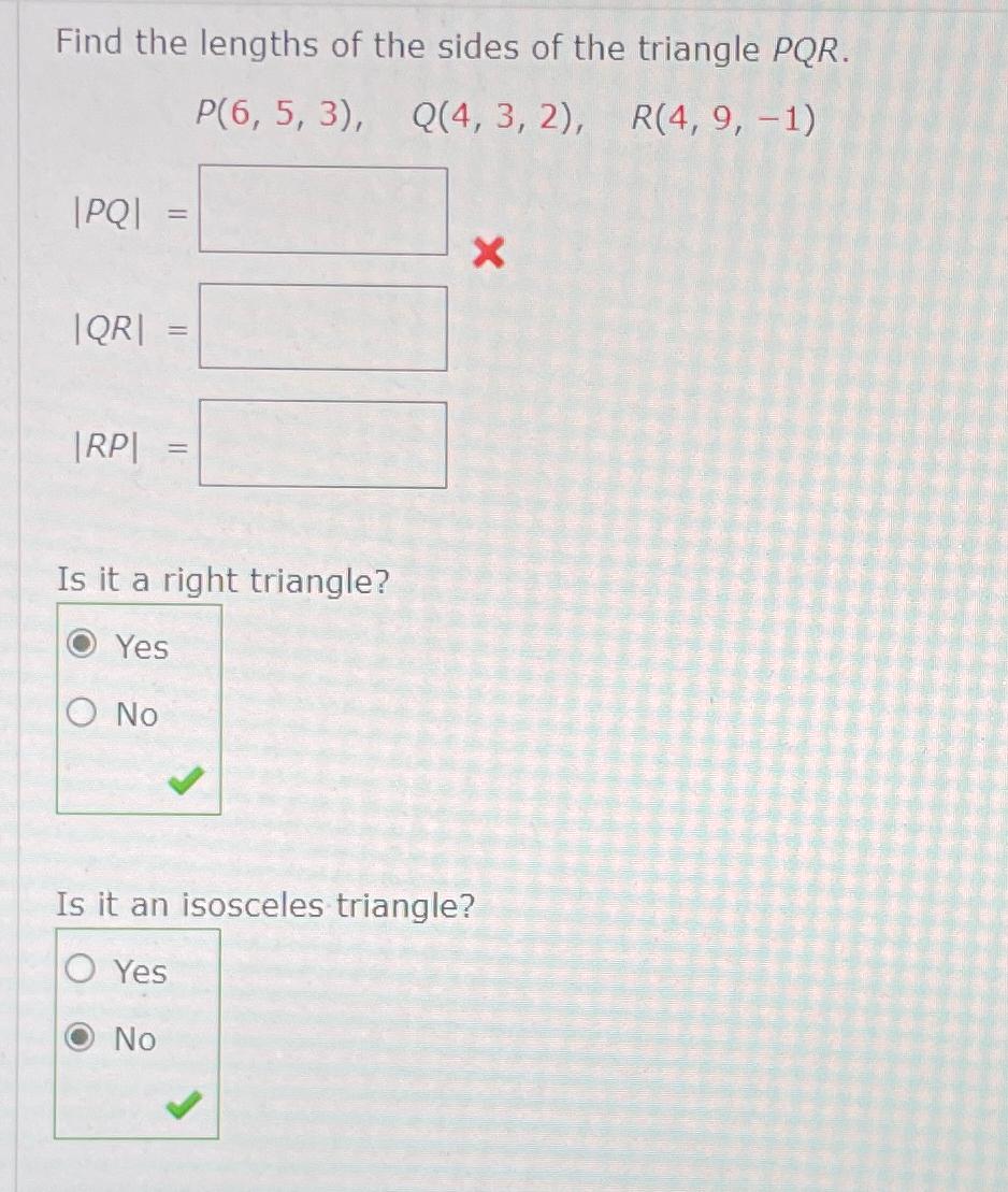 Solved Find the lengths of the sides of the triangle | Chegg.com
