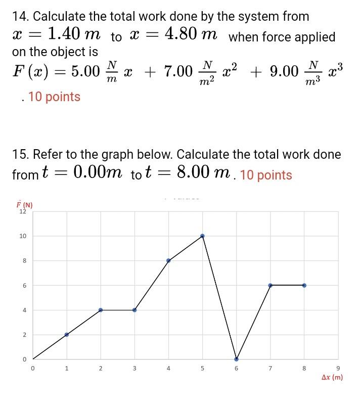 Solved 14. Calculate the total work done by the system from | Chegg.com