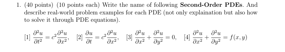 Solved (40 points) (10 points each) Write the name of | Chegg.com Solved (40 points) (10 points each) Write the name of | Chegg.com