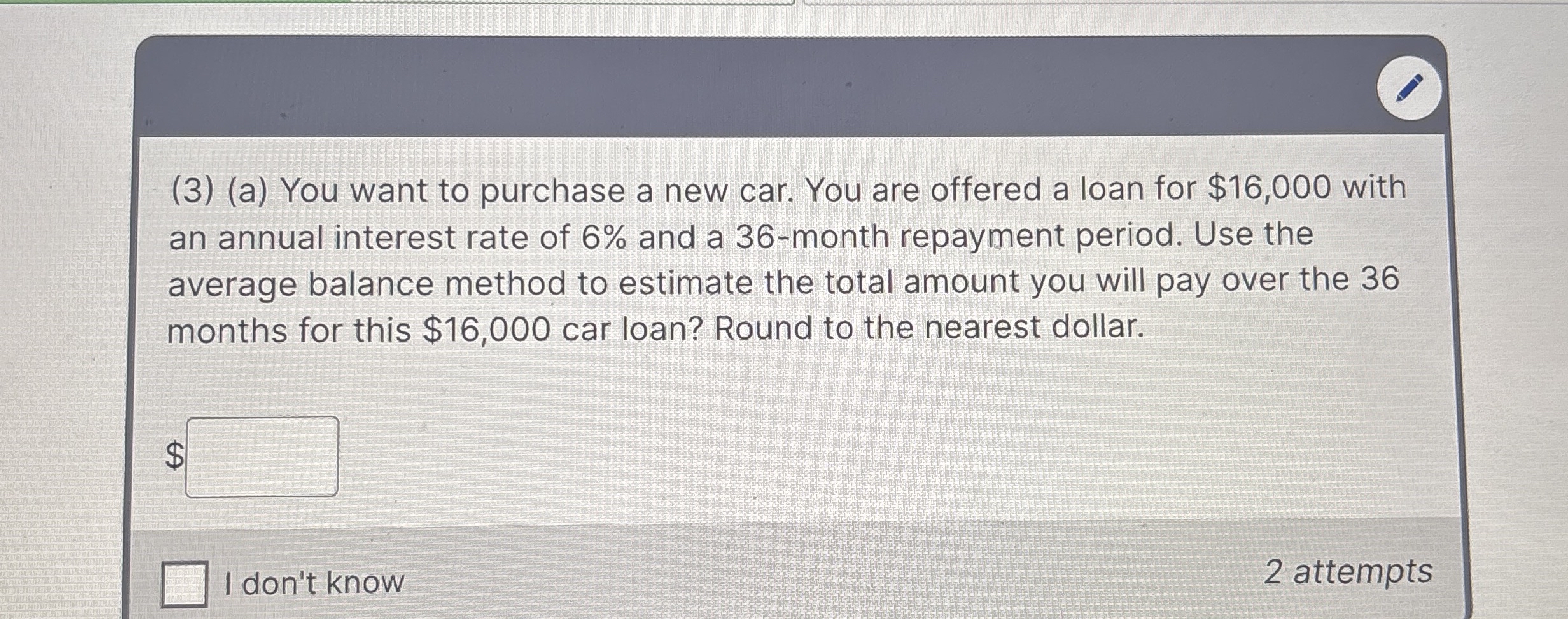 Solved (3) (a) ﻿You want to purchase a new car. You are | Chegg.com