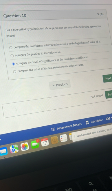 Solved Question 103 ﻿ptsfor A Two Tailed Hypothesis Test 4979