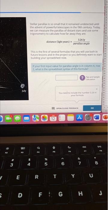 Stellar parallax is so small that it remained | Chegg.com