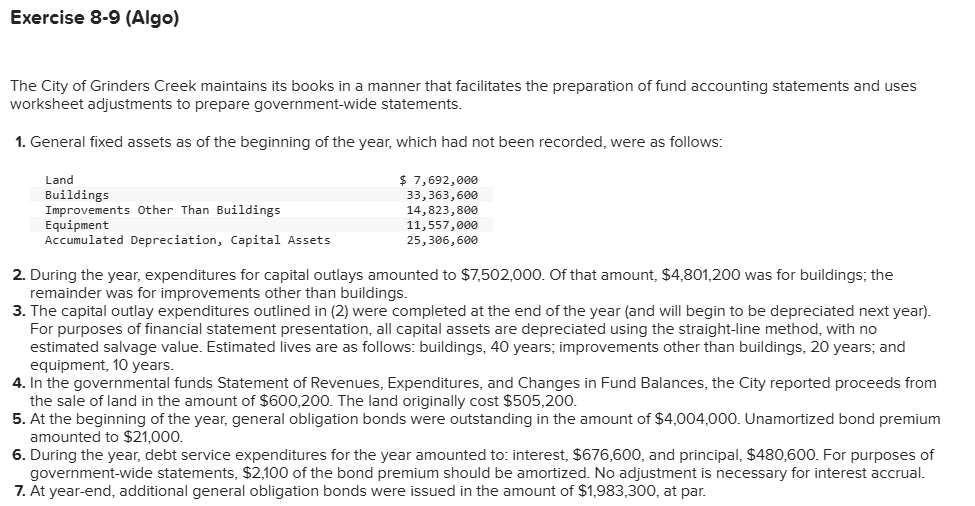 Solved Exercise 8-9 (Algo):Required:Prepare the journal | Chegg.com