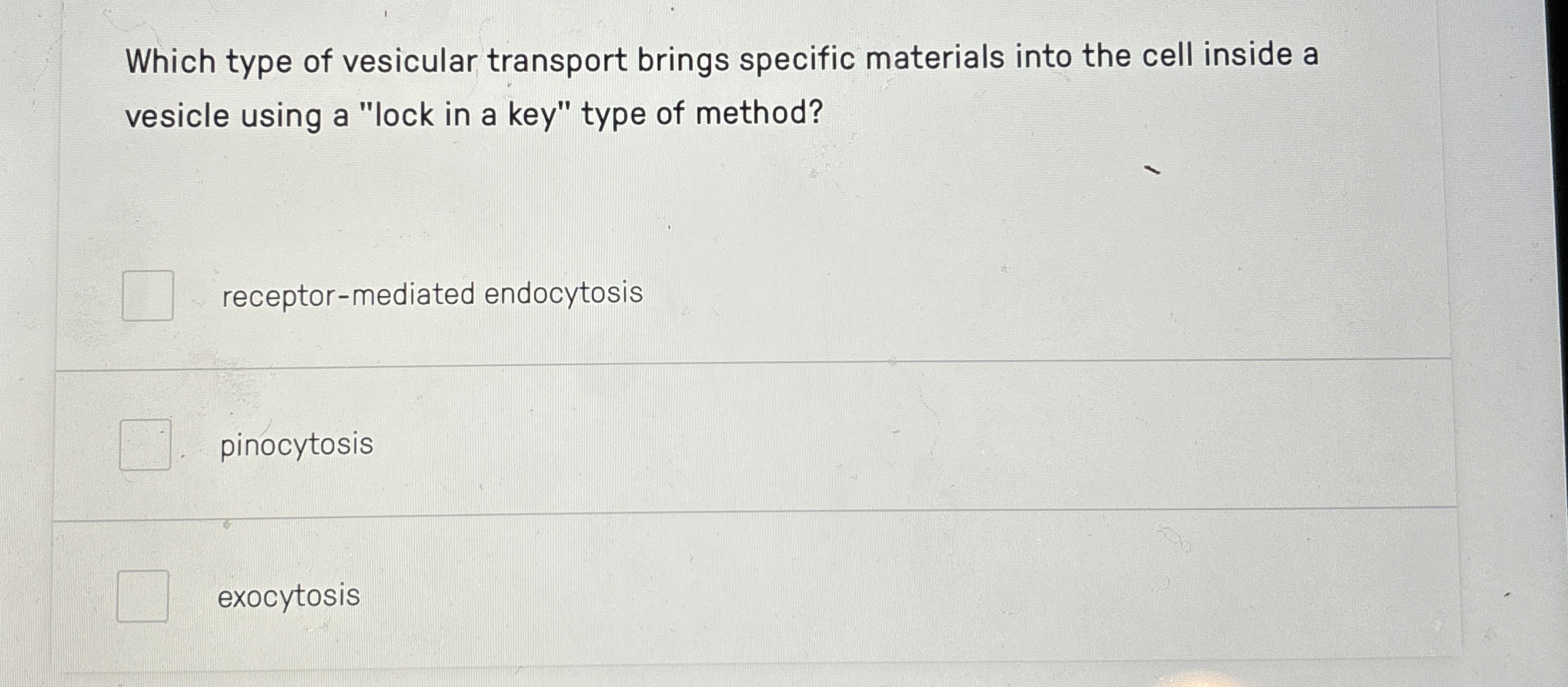 Which type of vesicular transport brings specific | Chegg.com