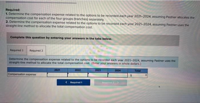 Solved 2021, the company issued 480,000 executive stock | Chegg.com