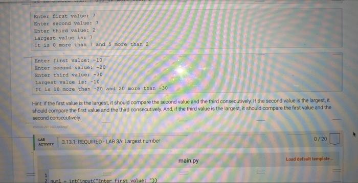Solved In this lab, you will write a program to compare | Chegg.com