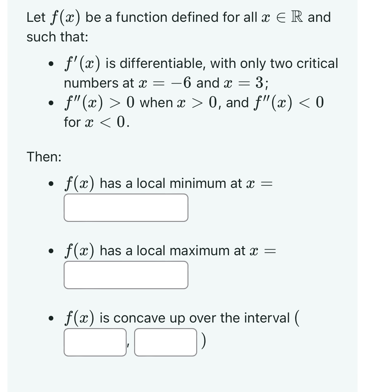 Solved Let f(x) ﻿be a function defined for all xinR and such | Chegg.com