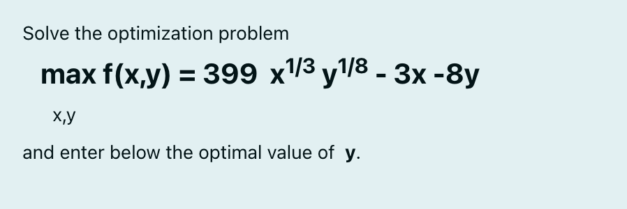 Solved Solve the optimization | Chegg.com