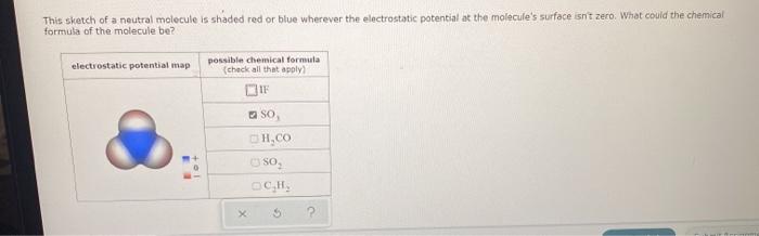 Solved This sketch of a neutral molecule is shaded red or | Chegg.com